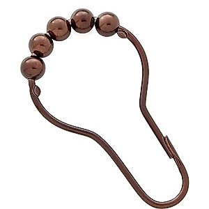 Signature Hardware 466818 Roller Ball Shower Curtain Rings - Set of 12 - Brushed Gold