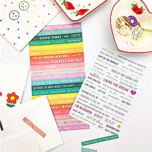 Inspirational Words and Phrases Stickers Saying Decoration Stationery Planner Stickers Words Stickers (Style3-10Pcs)