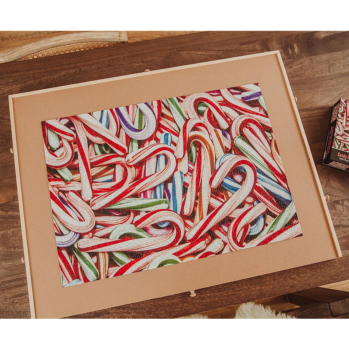 Toynk Candy Cane Collage 1000-Piece Jigsaw Puzzle for Adults | Brain Teaser, Educational Developmental Toys & Games, Building Kit Activities to Encourage Creative Play | 28 x 20 Inches
