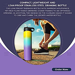 ILSM Hydro Double Wall Vacuum Flask Stainless Steel Insulated Water Bottle (18, multicolored) Multicolor