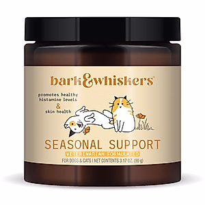 Bark & Whiskers Seasonal Support, 3.17 Oz. (90 g), 90 Scoops, Antioxidant and Immune Support, Veterinarian Formulated, Non-GMO, Dr. Mercola