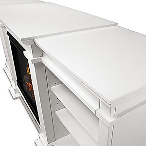 Real Flame G1200E-W Unit G1200E Fresno Entertainment with Electric Fireplace, Large, White