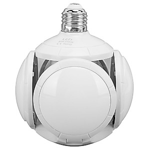 Foldable Bulb, Football Type Light, LED Garage Ceiling Lights 85‑265V E27 E26 40W Folding LED Football Ceiling Bulbs for Shop Workshop Storage Room Warehouse Attic