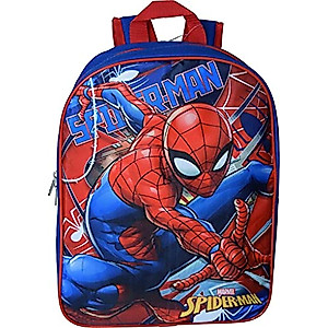 Ruz Spiderman 15" School Bag Backpack (Blue-Red)