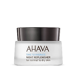 AHAVA Time To Hydrate Night Replenisher, Normal To Dry Skin - Rich & Velvety Cream for Deep Hydration, Fight Overnight Dehydration & Reinforce Skin Barrier, with Osmoter, Jojoba & Vitamin E, 1.7 Fl.Oz