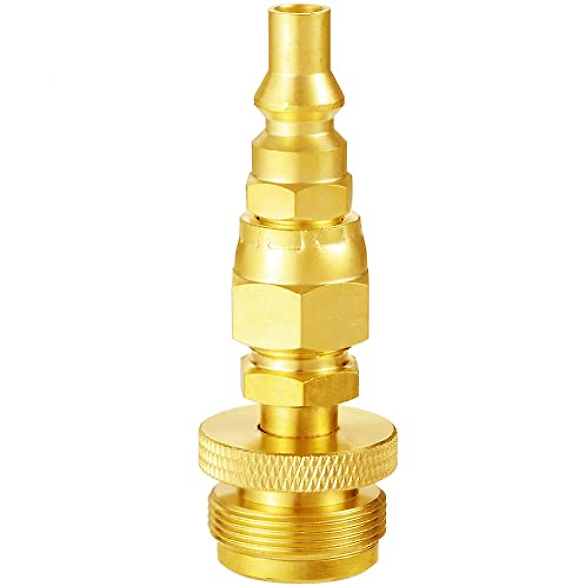 Joywayus 1LB Propane Disposal Adapter Fitting with 1/4" Quick Connect Disconnect Plug Convert and 3/8" Flare Male to 1"-20 Male Throwaway Cylinder Thread