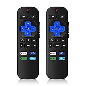 2 PCS Universal Replaced Remote Control for Roku TV,Compatible with TCL Roku/Philips Roku/Insignia Roku/Hisense Roku/Onn Roku/LG Roku/Sharp Roku/Element Roku/Westinghouse Roku Series Smart TVs