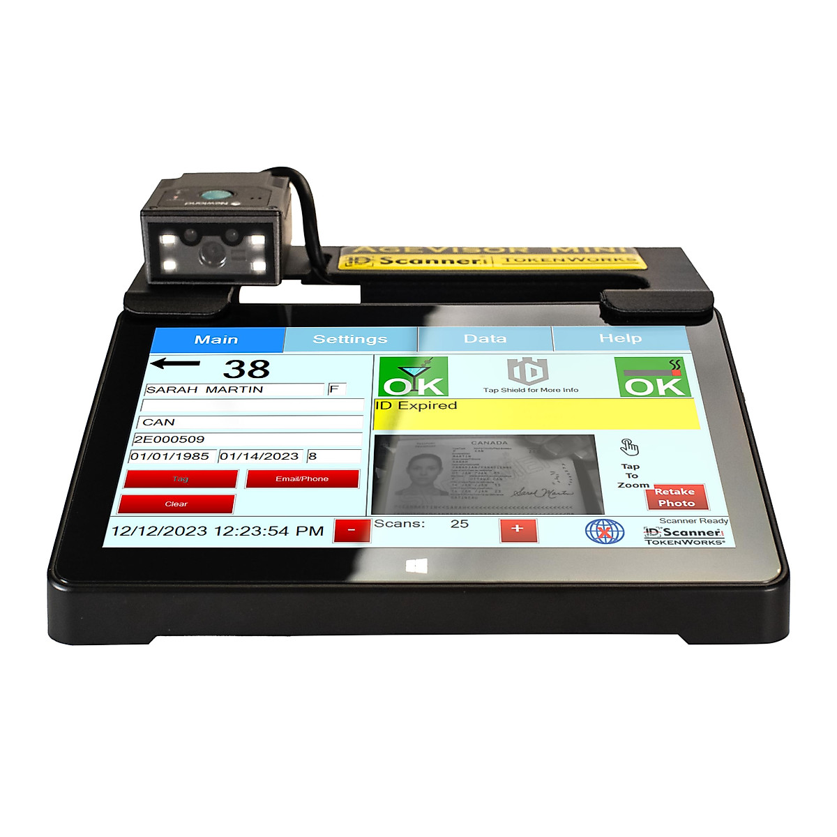 AgeVisor Touch ID Scanner - Black