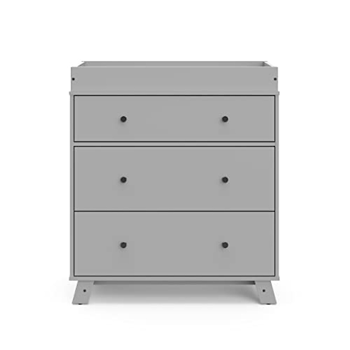 Storkcraft Beckett 3 Drawer Chest with Changing Topper (Pebble Gray) – GREENGUARD Gold Certified, Baby Dresser With Changing Table Top, Dresser for Nursery, 3 Drawer Kids Dresser