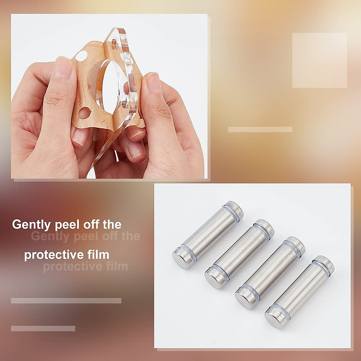 AHANDMAKER Shot Glass Holder Tray, 6 Hole Acrylic Bar Tasting Serving Tray, Wine Shot Glasses Display, Whiskey Glass Cup Rack Organizer for Restaurant Club Bar Party Family Gathering, Horizontal