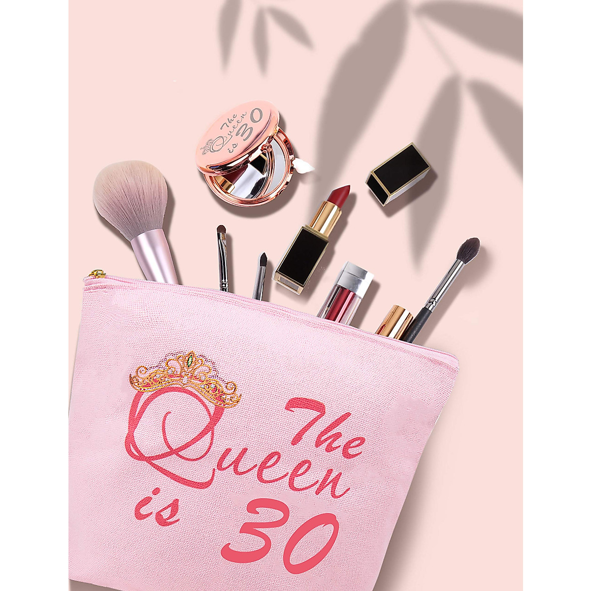 30th Birthday Gifts for Women, 30th Birthday Gifts Makeup Bag, Birthday Gifts for 30 Year Old Woman, Dirty 30 Gift, 30 Birthday Gifts for Women, 30th Birthday Mirror, 30th Birthday Cosmetic Bag