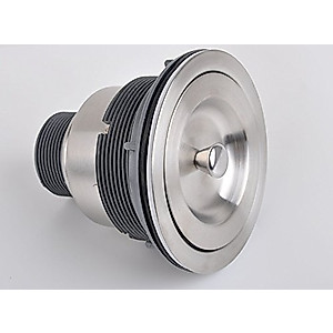 3-1/2 Inch Sink Drain Assembly Kit, Removable Deep Sink Strainer Basket with Sink Stopper/Sealing Lid for Home, Kitchen, Stainless Steel