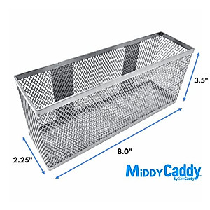 MIDDY CADDY Cabinet Organizer | Optimize Your Cabinet Space | Cabinet Door Organizer | Spice Organizer, Bathroom Accessories, Under Sink Organizers, and More | 2 PK, 8”L x 3.5”H x 2.25”D each