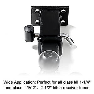 CZC AUTO Hitch Receiver Pin Lock, Right Angle 1/2" and 5/8" Dual Pins for Class I II III IV 1-1/4" 2" and 2-1/2" Receiver, Compatible with Bike Rack Tray Ball Tow Rope for Trailer Truck Car Boat