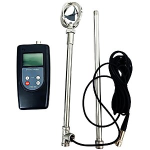 HFBTE Digital Water Velocity Meter River Velocity Meter Flow Rate Sensor for Open Channel Flow with Speed Range 0.01-5.00m/s LED Backlight Current Measurement Error ≤1.5% Pole Positioning Measurement