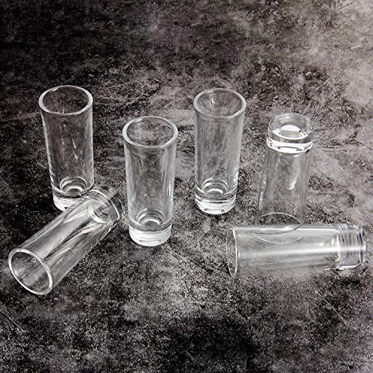 Ruckae 18 Pack Shot Glasses, 2 Ounce Shot Glasses with Heavy Base, Clear Shot Glasses Set of 18 (Cylinder Shaped)