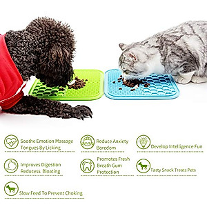 Licking Mat for Dogs and Cats, Premium Lick Mats with Suction Cups for Dog Anxiety Relief, Cat Lick Pad for Boredom Reducer, Dog Treat Mat Perfect for Bathing Grooming etc.