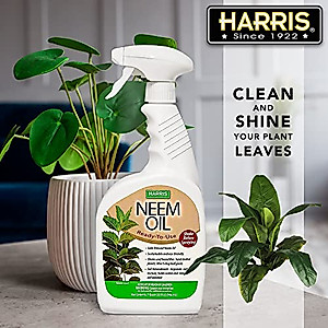 Harris Neem Oil Spray for Plants, Cold Pressed Ready to Use, 20oz