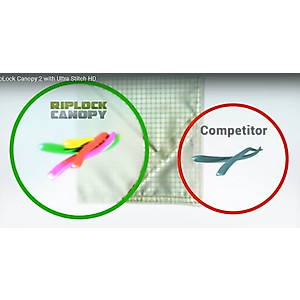 Garden Winds Open Box - 8 x 5 Bamboo Look BBQ Gazebo Replacement Canopy Top Cover - RipLock 350