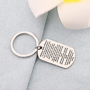 bobauna Military Wife Prayer Keychain Please Stay With Me And Keep Me Strong Deployment Army Gift (military wife's prayer keychain)