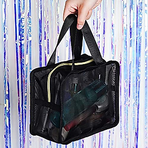 Sucrain Gym Shower Bag, Mesh Shower Caddy Tote, Portable Toiletry Quick-Dry Hanging Basket Organizer(Medium)