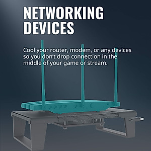 Cooler Master NotePal Connect Stand Network Devices Cooling Solution, Metal Mesh, SickleFlow 120 Reverse Edition Fan, and USB Connectivity