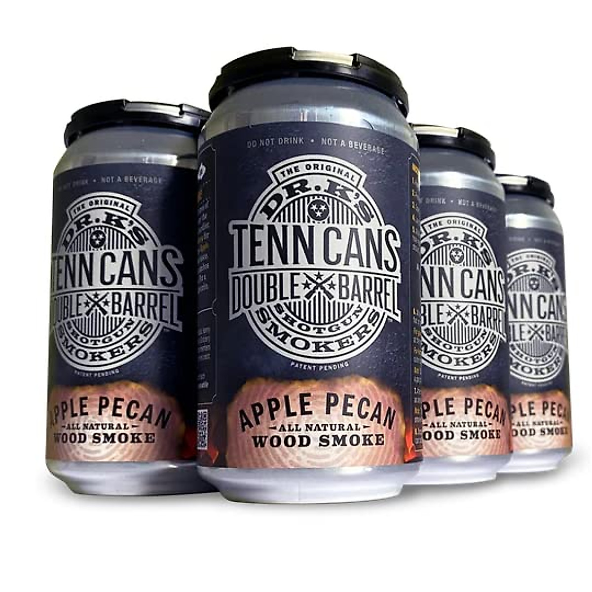 Dr. K's Tenn Cans 6 Pack, Apple & Pecan - Convenient, No Mess Smoke Tube Upgrade | Premium Apple & Pecan Pellets in an Easy to Use Can | Championship Flavor & Smoke Every Time| Up to 1hr Smoke Per Can