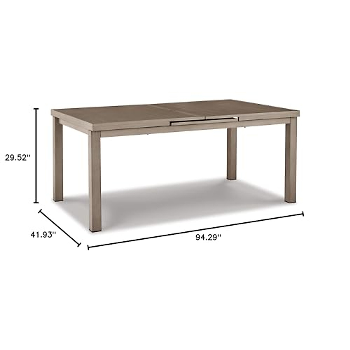 Signature Design by Ashley Beach Front Contemporary Outdoor Dining Extension Table, Light Brown