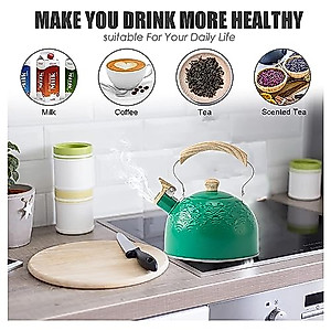 2.5L Teakettle for Stovetop Induction Stove Top,Suitable for gas stove, induction hob, electric stove, ceramic and halogen stove▂19 * 23cm/7.48"*9.06"