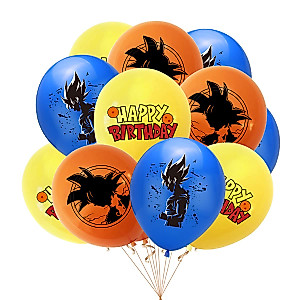 HONGFENG Birthday Party Supplies Set,Includes Happy Banner - Cake&Cupcake Toppers - 24 Latex Balloons for Kids Theme Birthday Party Decoration