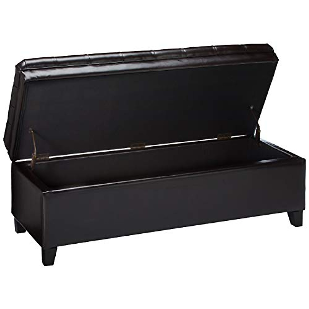 Christopher Knight Home Hastings Tufted Leather Storage Ottoman, Espresso