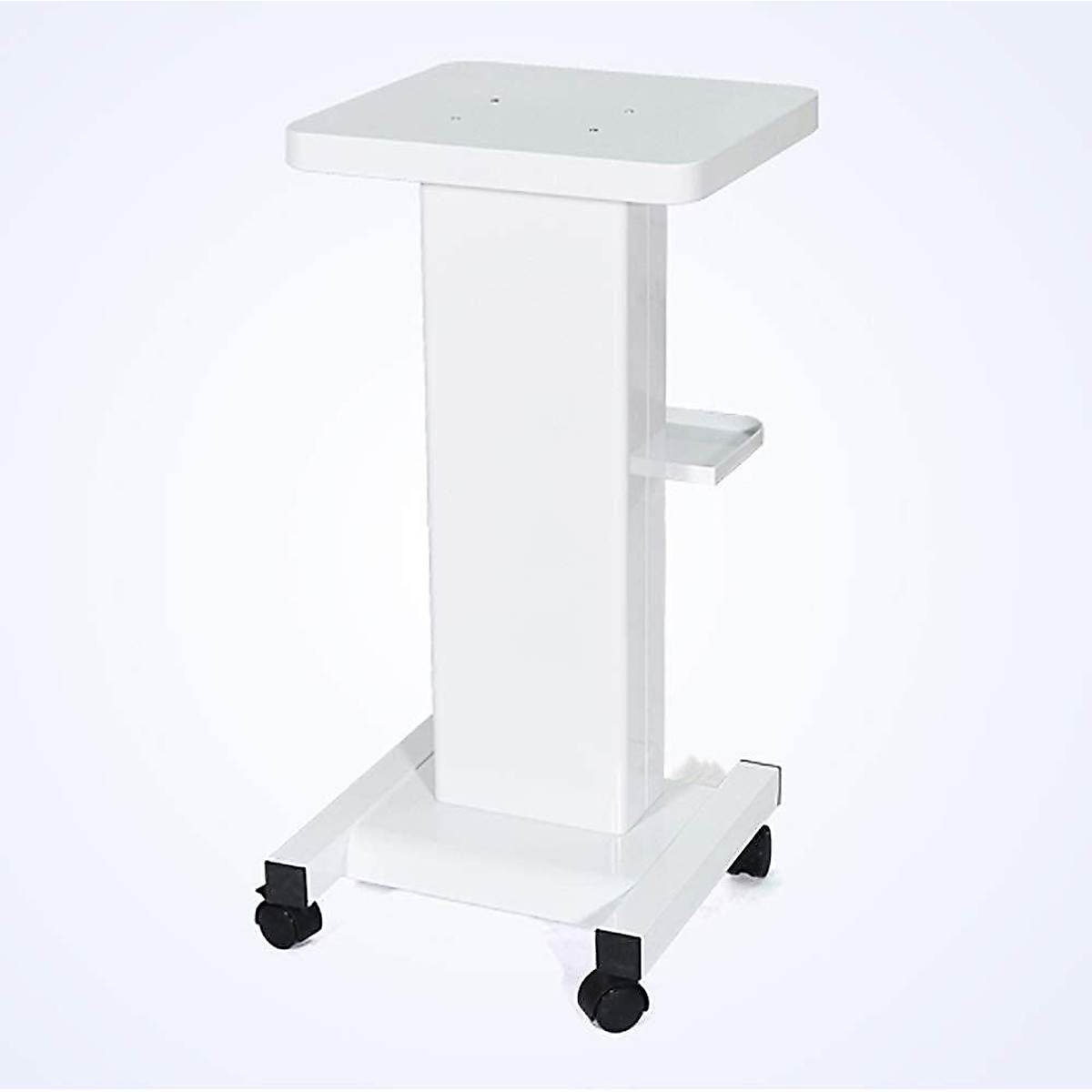 Medical Cart Household Utility Carts, Lab Cart Mobile Trolley Serving Equipment Steel Beauty Salon Cart with Handle, White Small Bubbles Spa Insturment Trolley with Storage, Universal Brake Wheel, 50K