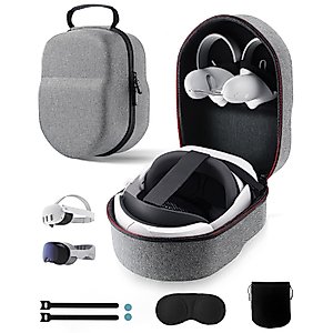 VORI Case for Meta Quest 3/Oculus Quest 2 Accessories/Vision Pro/Pico 4, Fit Elite Strap Battery Version/Kiwi Design/BOBOVR Head Strap, with Len Protector, Portable Hard Carrying Case for Meta Quest 2