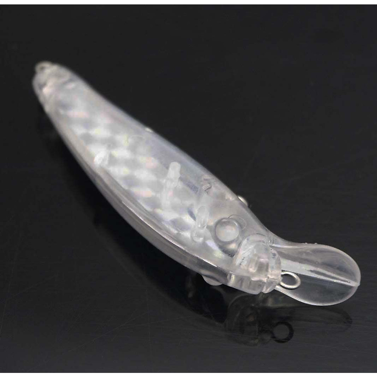 10PCS Unpainted Lure Blanks 5.22g 7.5cm Crankbait Simulation Blank Body Clear Hard Baits Trout Salmon Minnow Lure Popper Lures Topwater Freshwater 380