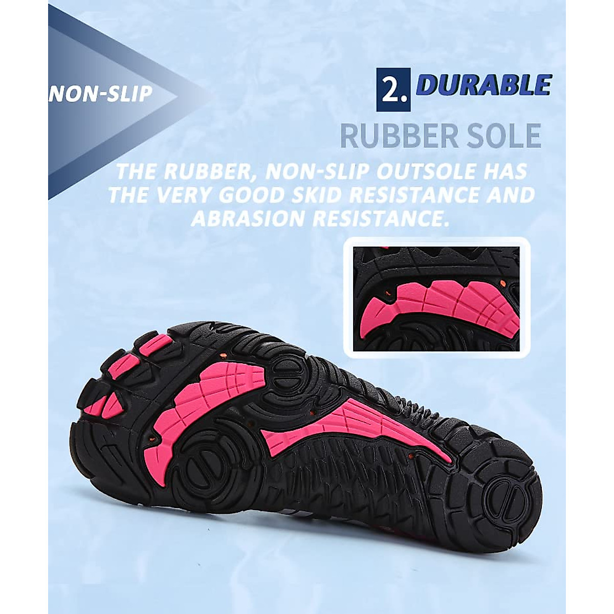 OYUXMAS Mens Womens Water Shoes Beach Barefoot Swim Pool Shoes Socks Anti-Slip Breathable Quick Dry Lightweight Slip-on Walking Aqua Sports Park Boating Fishing Diving Surfing Outdoor Sport Hiking