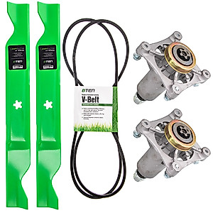 8TEN Blade Spindle Belt Rebuild Kit for Husqvarna Poulan 46 inch Deck 532405380 532187292 575937901 532405143