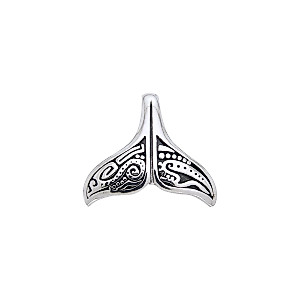 Jewelry Trends Aboriginal Dolphin Whale Tail Sterling Silver Pendant