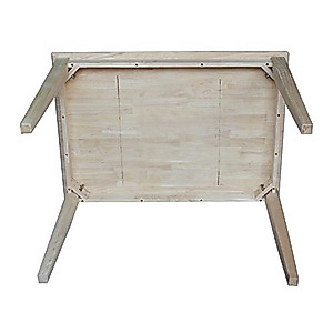 International Concepts Solid Wood Top Table with Shaker Legs, Standard Height