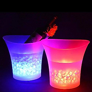 Smad 3.5L Large Capacity Led Ice Bucket with Multi Colors Changing for Party, Home Bar,Wine, Beer and Champagne