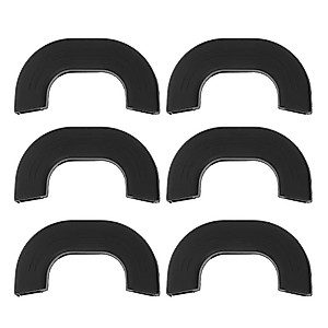 Luxshiny Silicone Assist Handle Covers Holder 6pcs Heat Insulated Hot Pot Grip Handle Cover Sleeve Grip for Pans Griddles Skillets Plates Black