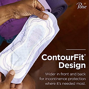 Poise Incontinence Pads for Women, Moderate Absorbency, Regular Length, 132 Count (2 Packs of 66) (Packaging May Vary)