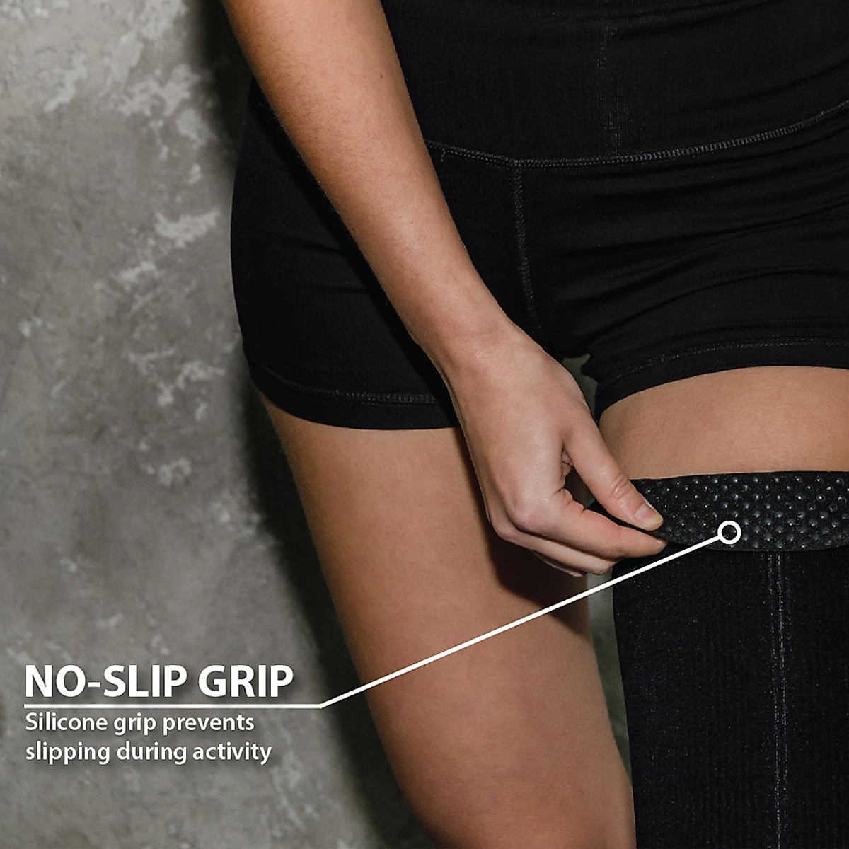 Zensah Thigh Compression Sleeve – Hamstring Support, Quad Wrap for Men and Women - Great for Running, Sports, Groin Pulls (Large, Midnight Black (2 Sleeves))