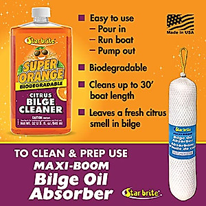 STAR BRITE Super Orange Citrus Bilge Cleaner - Emulsifies Oil & Fuel, Fresh Scent, 128oz Gallon (094400)