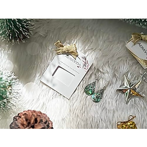 AeraVida Floral Vine Ornate Teardrop Abalone Shell .925 Sterling Silver Earrings | Abalone Earrings