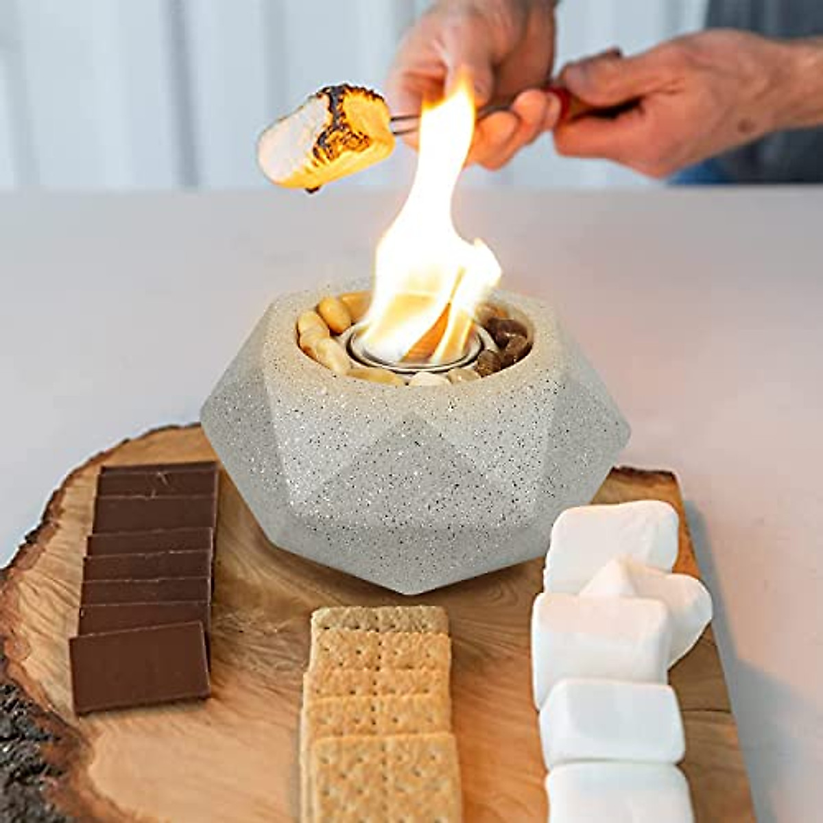 BPS Tabletop Fire Pit Portable Fireplace,Table Top Fire Bowl for Indoor and Outdoor