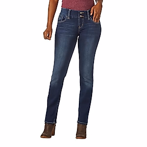 Riders by Lee Indigo Women's Pull-On Waist Smoother Straight-Leg Jean,Polar Drift,10