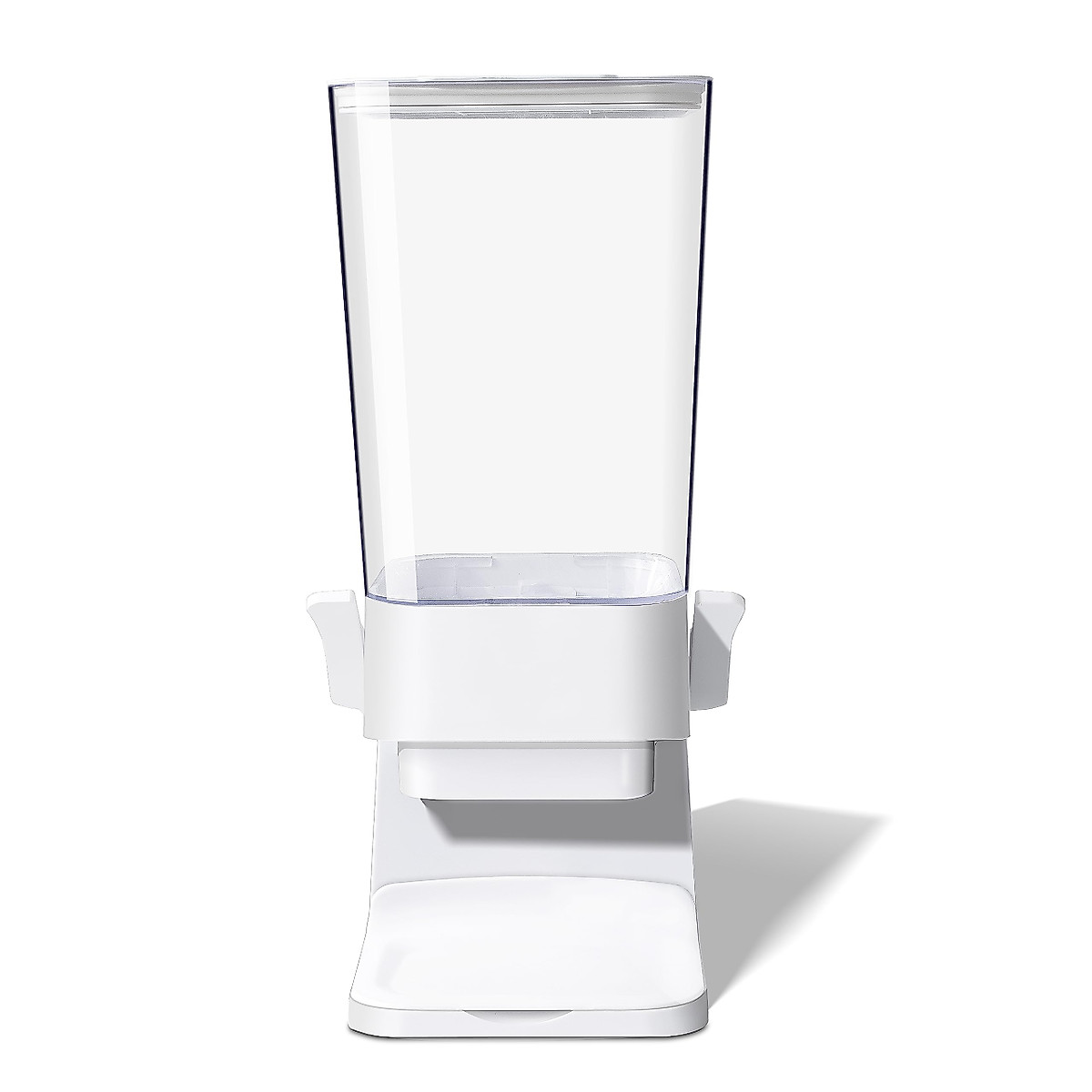 Cereal Dispenser Countertop, 5L Cereal Containers Storage Dispenser for Pantry, Large Dry Food Cereal Dispenser, Not Easy to Crush Cereal, Can Hold Oatmeal, Candy, Snack, Grain, Pet Food (White, 1Pc)