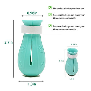 YYanniwani 8 Piece Cat Grooming Supplies ，Adjustable Multifunctional Anti-Bite Shower net Bag，Cat Claw Covers，Cat Bath Brush and Cat Nail Clipper(Grey-B)