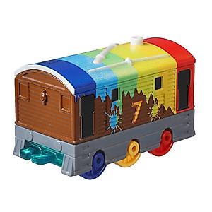 THOMAS & FRIENDS Fisher-Price GYV65 Rainbow Toby Push-Along Train Engine for Preschool Kids Ages 3 Years and Up, Multicolor, 4.5 cm*3.0 cm*8.0 cm