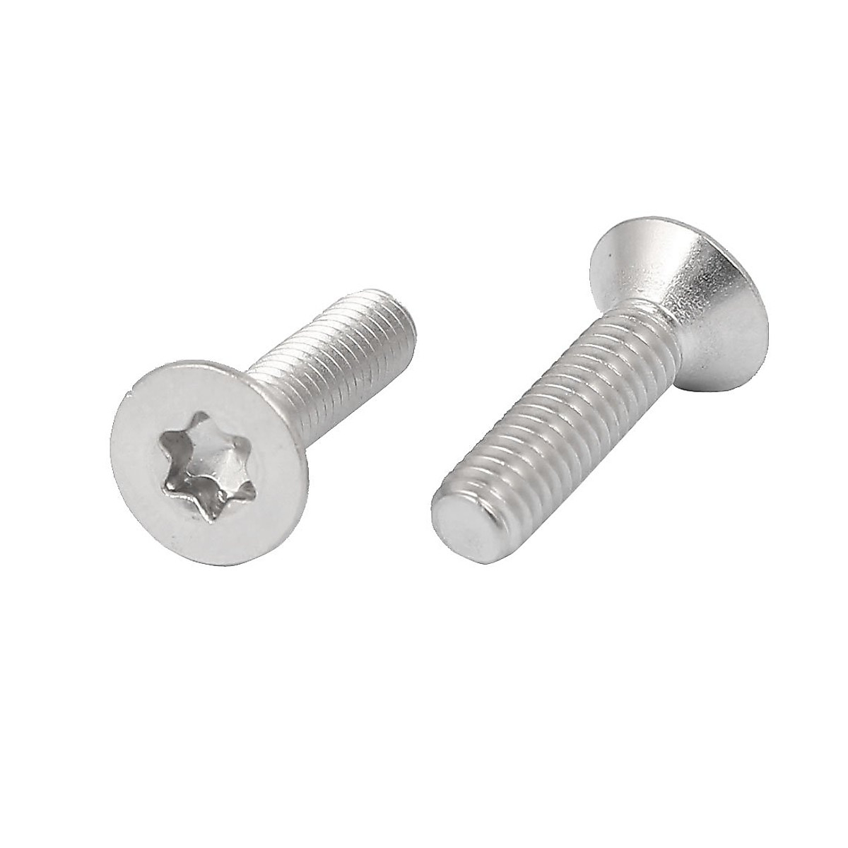 uxcell M4 x 12mm 316 Stainless Steel Flat Torx Head Machine Screw Silver Tone 20pcs